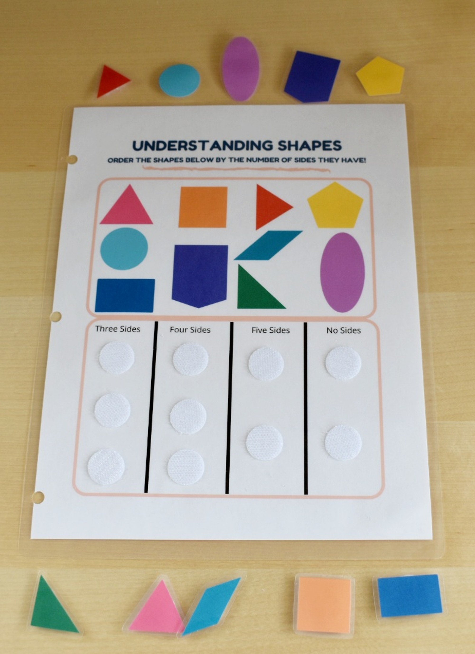 Printable Preschool Shapes Ordering Learning Binder Page, Montessori ...