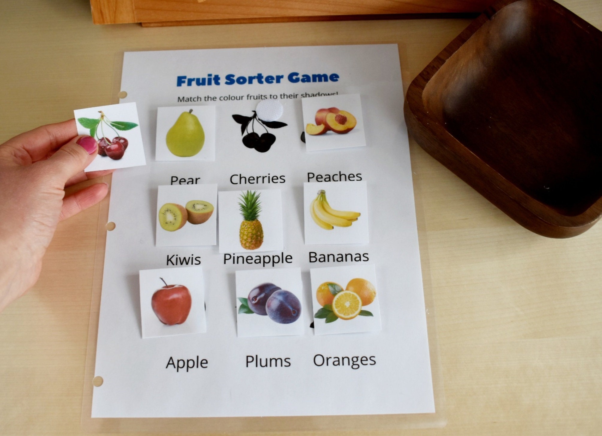Preschool Printable Fruit Sorter Game, Busy Book Page, Activities for ...