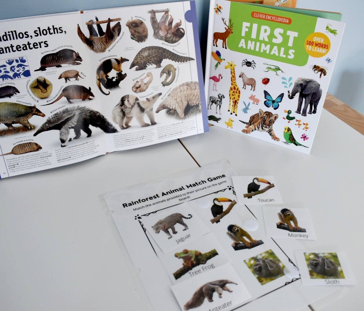 Rainforest Animal Matching Game, Preschool Printable Busy Book Page ...