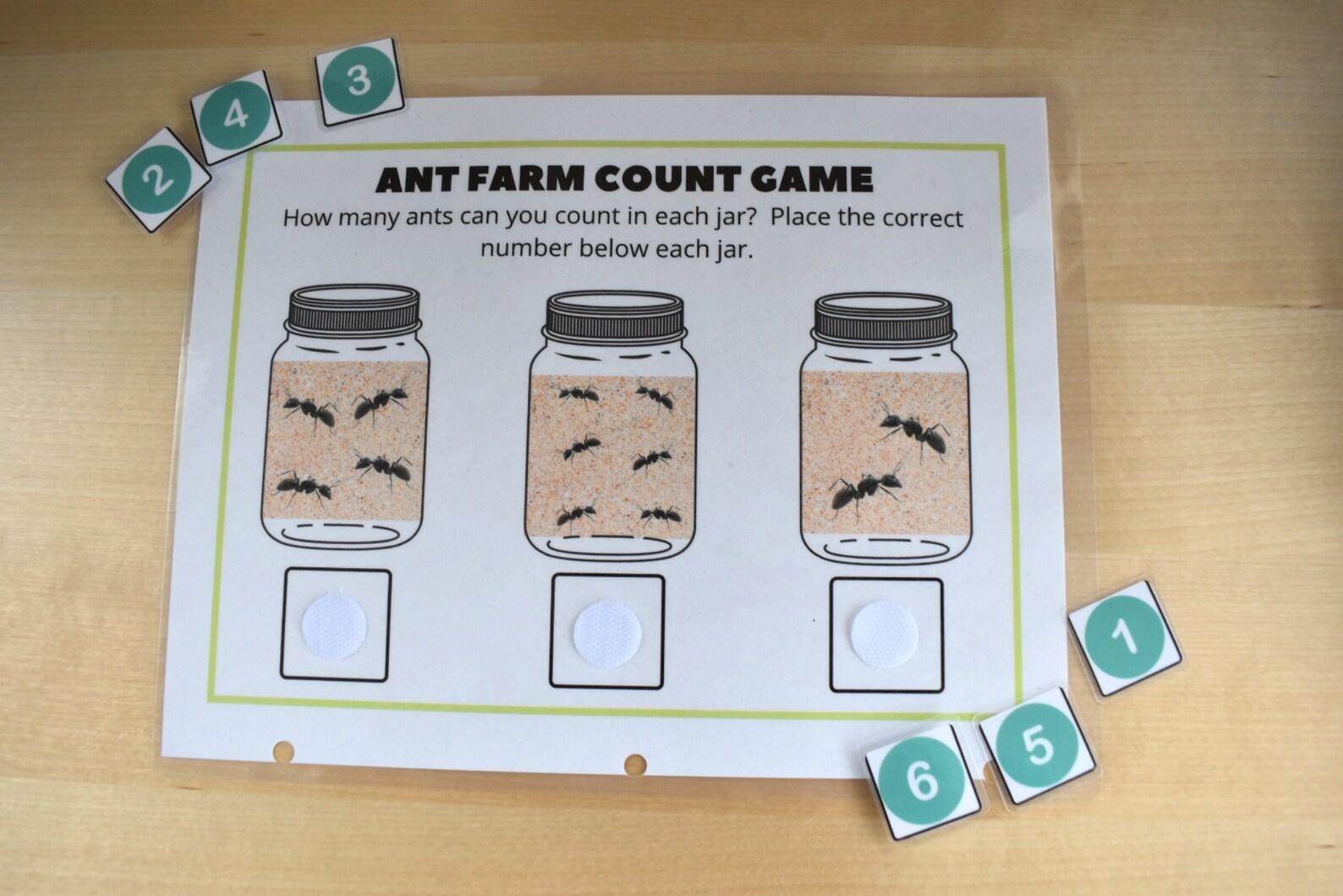 Ant Farm Count Game, Mathematics Worksheet, Home Learning, Homeschool ...