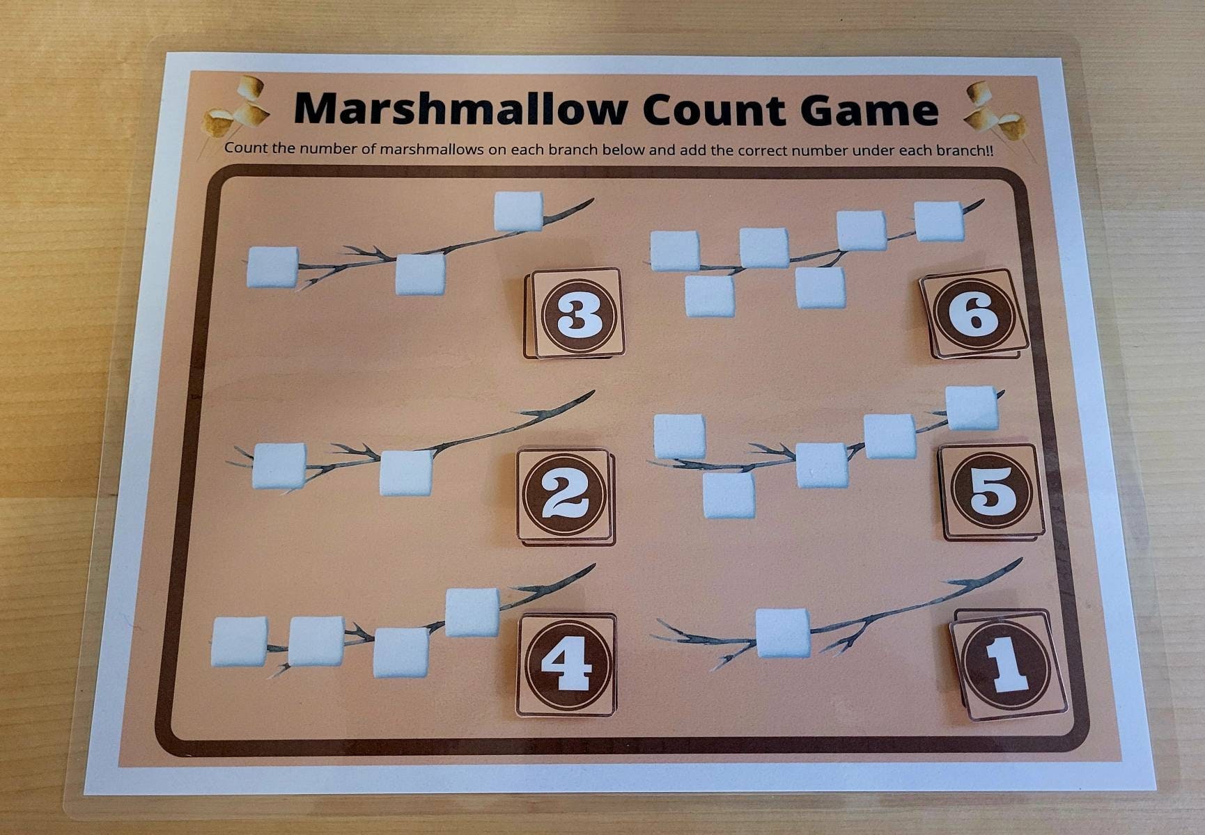 Marshmallow Counting Game Math Worksheet Counting Activity - Etsy