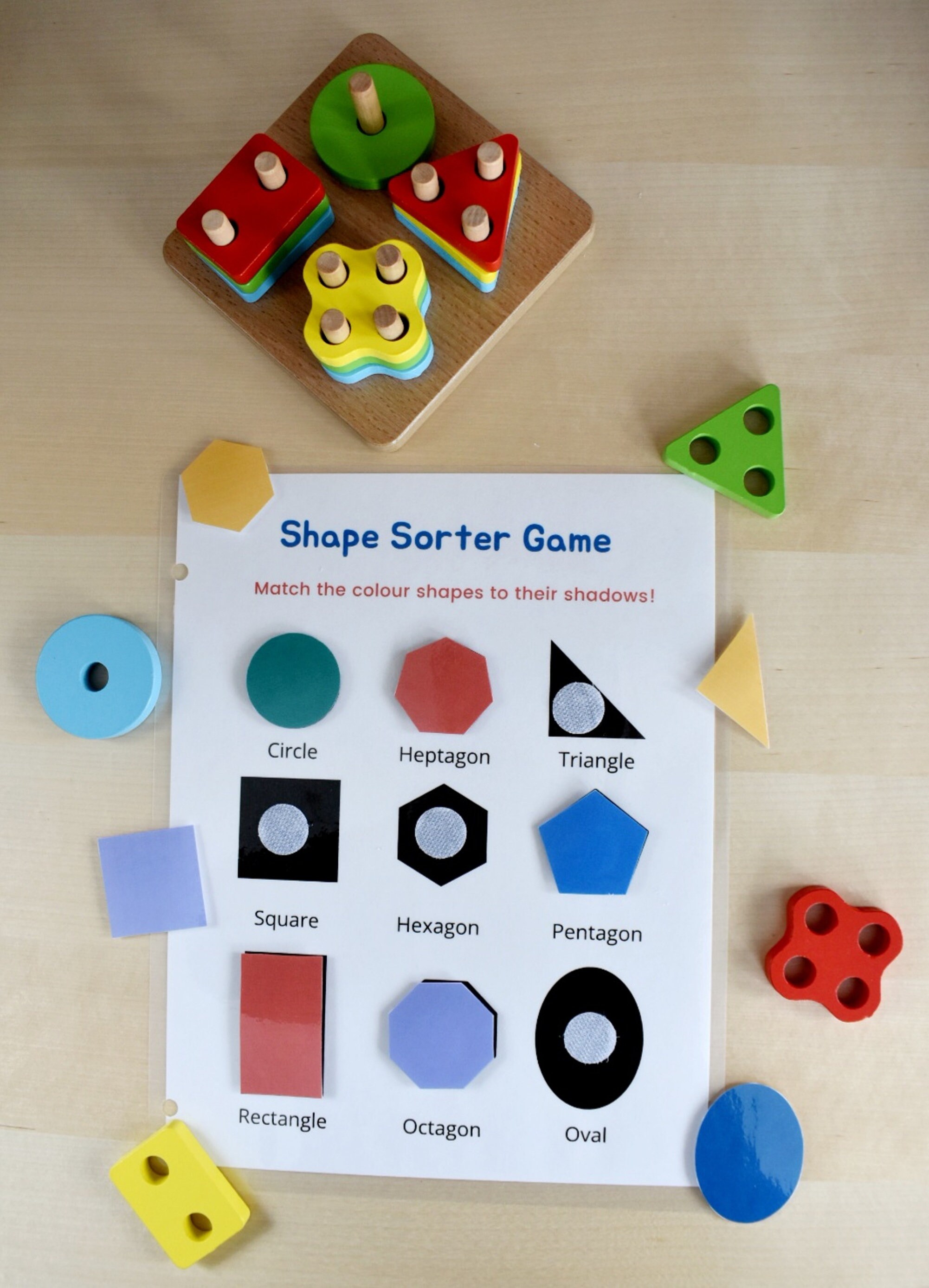 Printable Shapes Matching Game, Preschool Math Worksheet, Activities ...