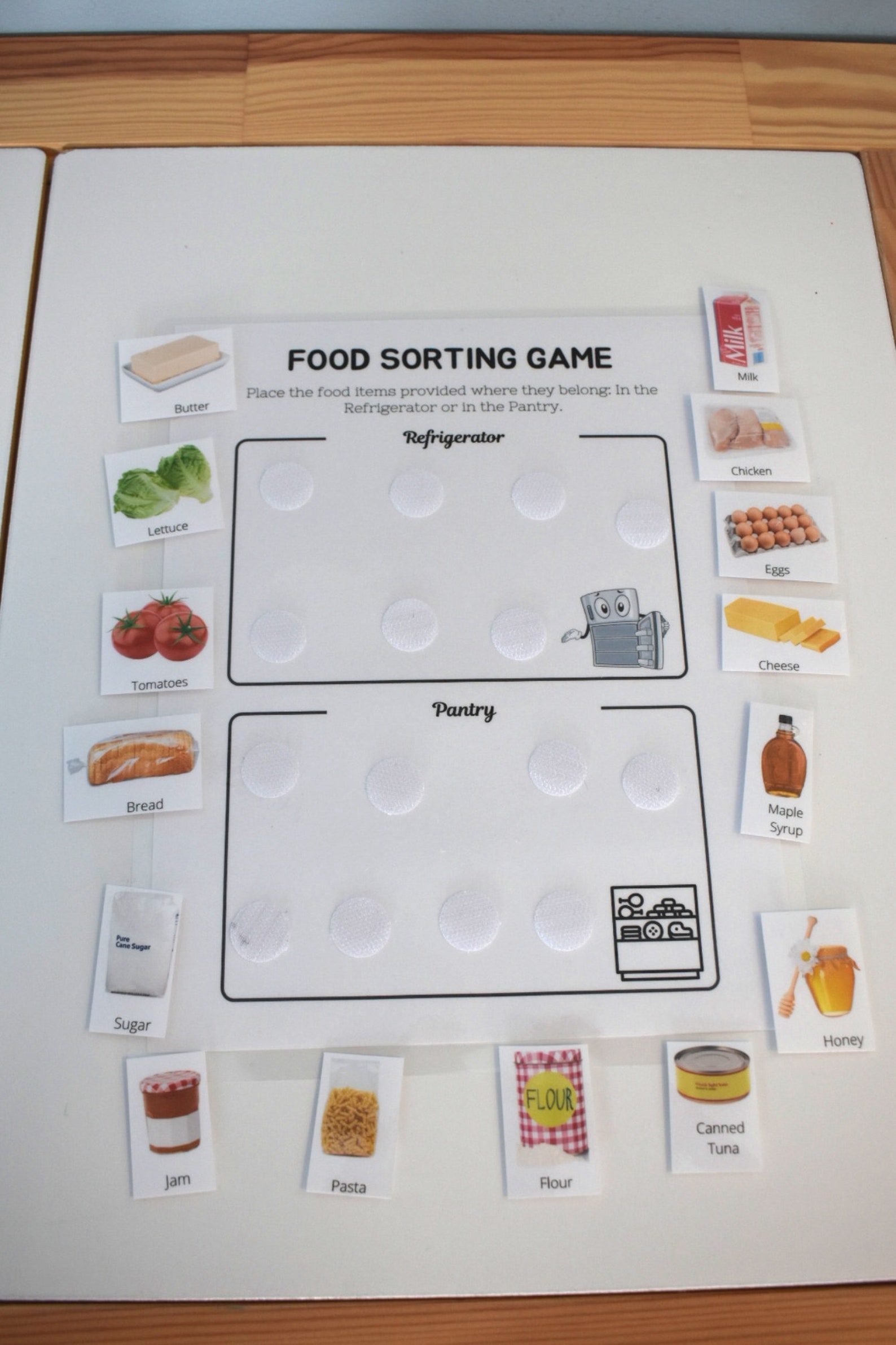 Printable Busy Book Page, Food Sorting Game, Montessori Inspired ...