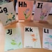 Flower Alphabet Cards, Watercolor Flower Cards, Toddler Activity ...