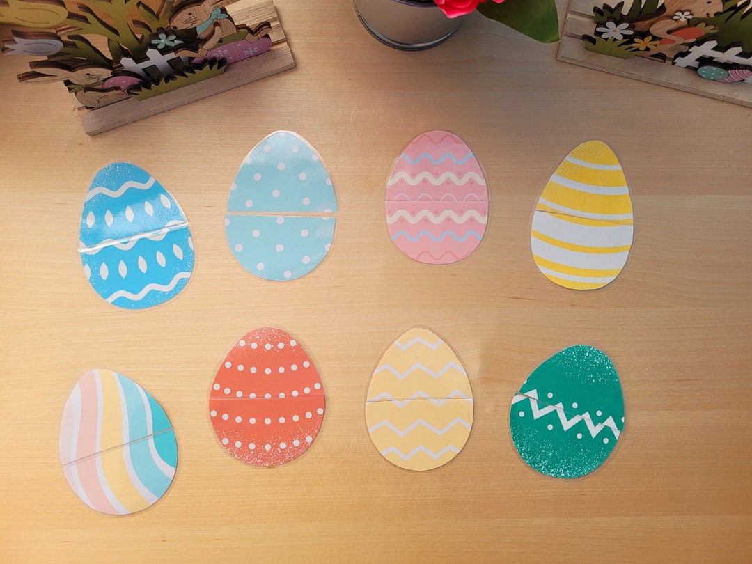 Easter Egg Symmetry Matching Game, Matching Game, Matching Puzzle ...