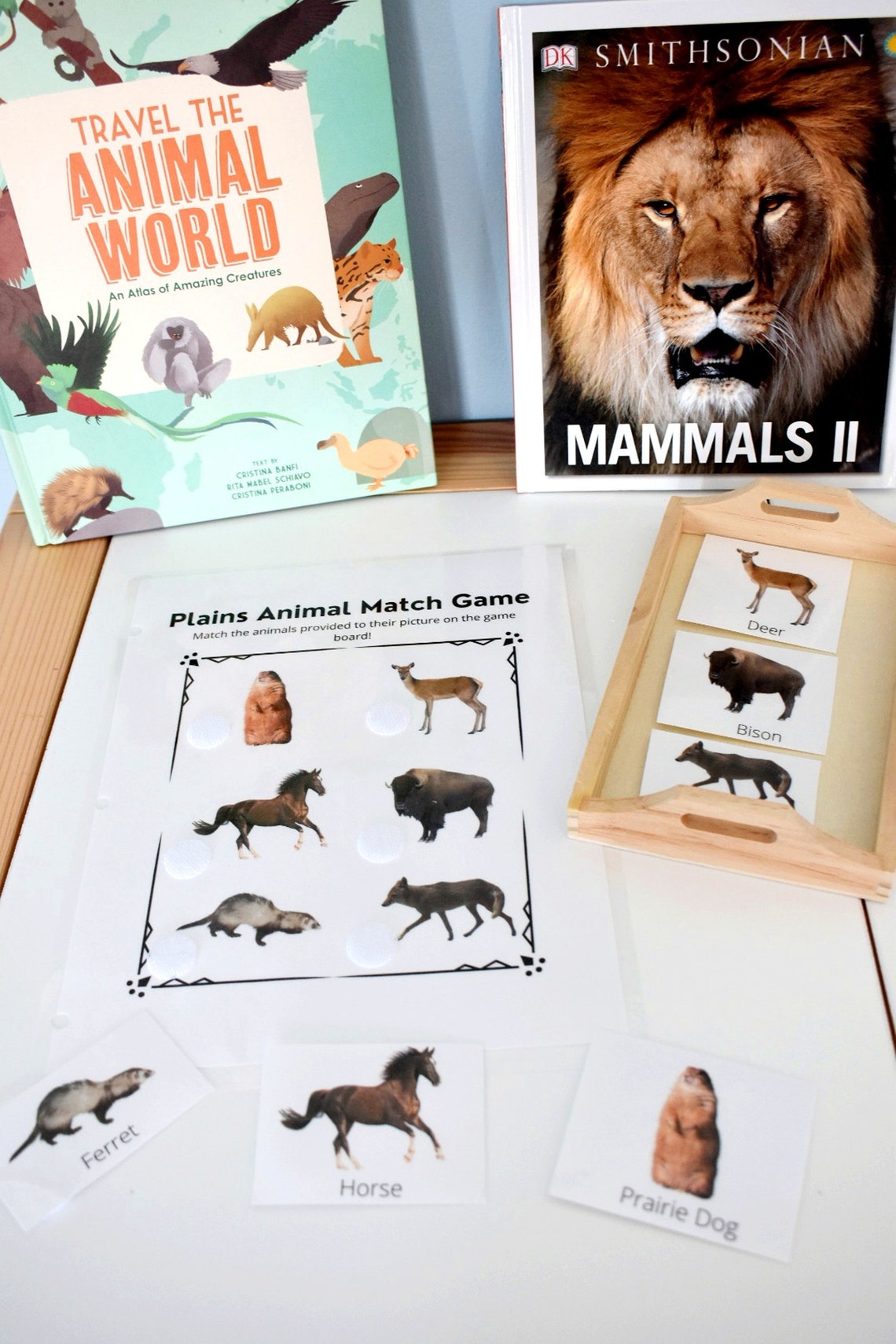 Plains Animal Matching Game, Activities for Preschoolers, Montessori ...