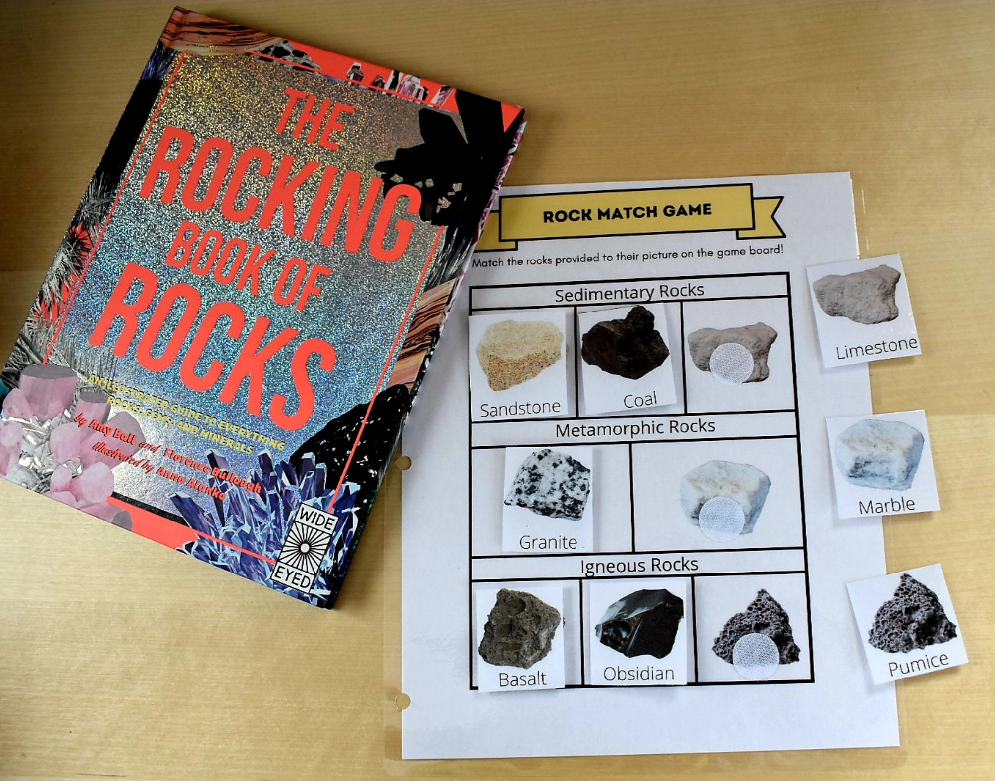 Printable Rock Match Game, Busy Book Page, Activities for Preschoolers ...