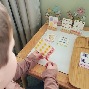 Spring Counting Clip Cards, Math Flash Cards, Numbers 1-12, Montessori ...