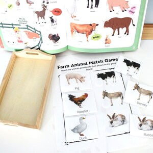 Farm Animal Matching Worksheet, Preschool Printable, Activities for ...