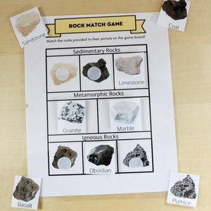 Printable Rock Match Game, Busy Book Page, Activities for Preschoolers ...