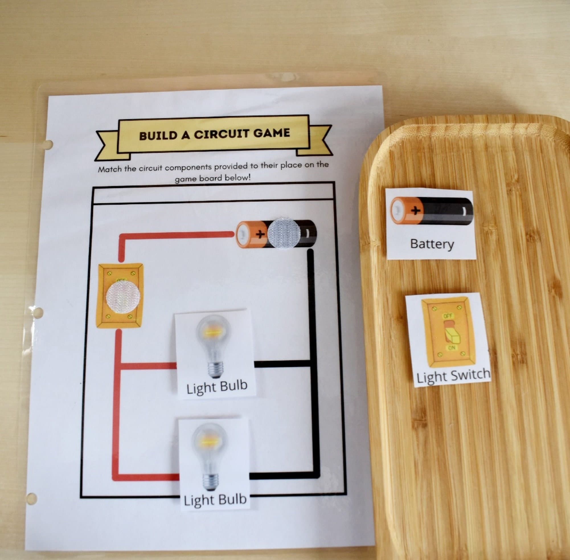 Physics Printable Worksheet, Parallel Electrical Circuit Matching Game ...