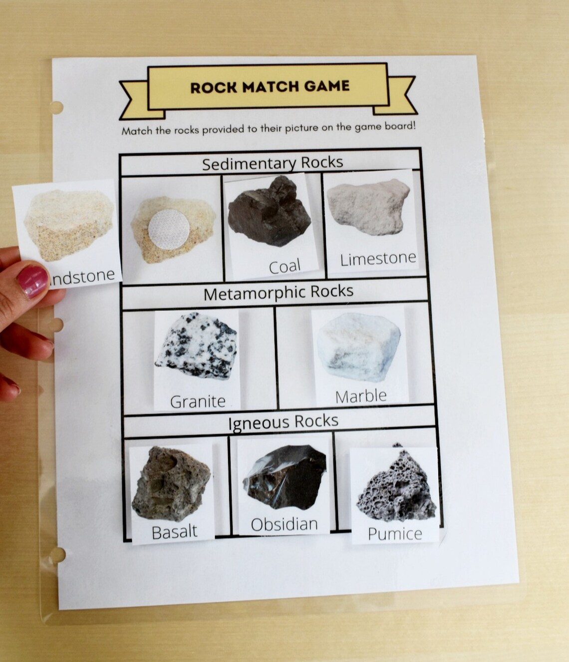 Printable Rock Match Game, Busy Book Page, Activities for Preschoolers ...
