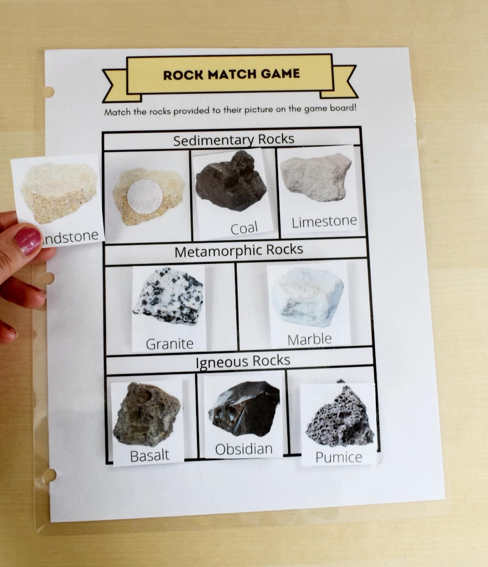 Printable Rock Match Game, Busy Book Page, Activities for Preschoolers ...