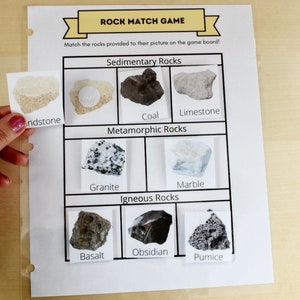 Printable Rock Match Game Busy Book Page Activities for - Etsy