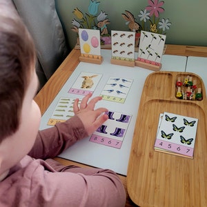 Spring Counting Clip Cards, Math Flash Cards, Numbers 1-12, Montessori ...