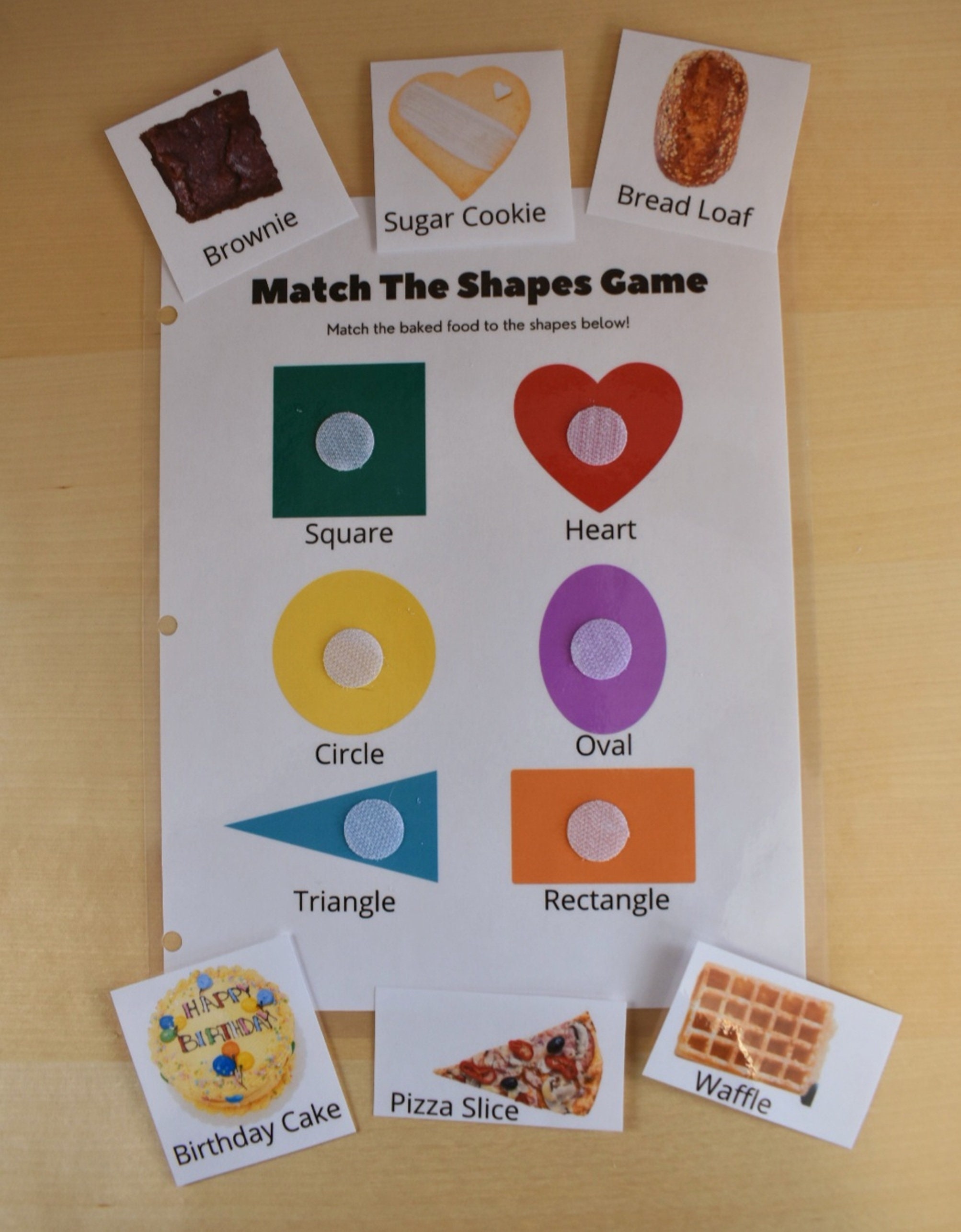 Food Shape Preschool Matching Game, Preschool Printable Worksheet, Busy ...