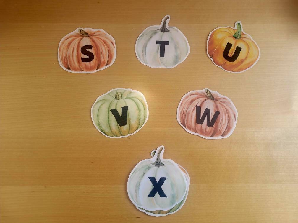 Pumpkin Alphabet Matching Cards, Printable Cards, Homeschool Resources ...