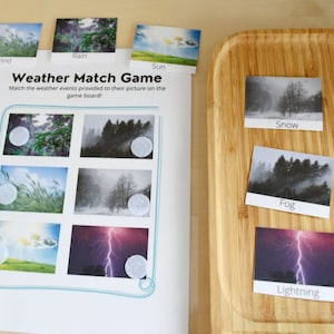 Preschool Weather Match Game, Printable Worksheet, Activities for ...