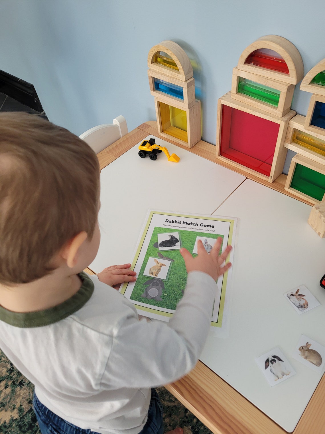 Printable Rabbit Match Game, Montessori Inspired, Nature Study, Toddler ...