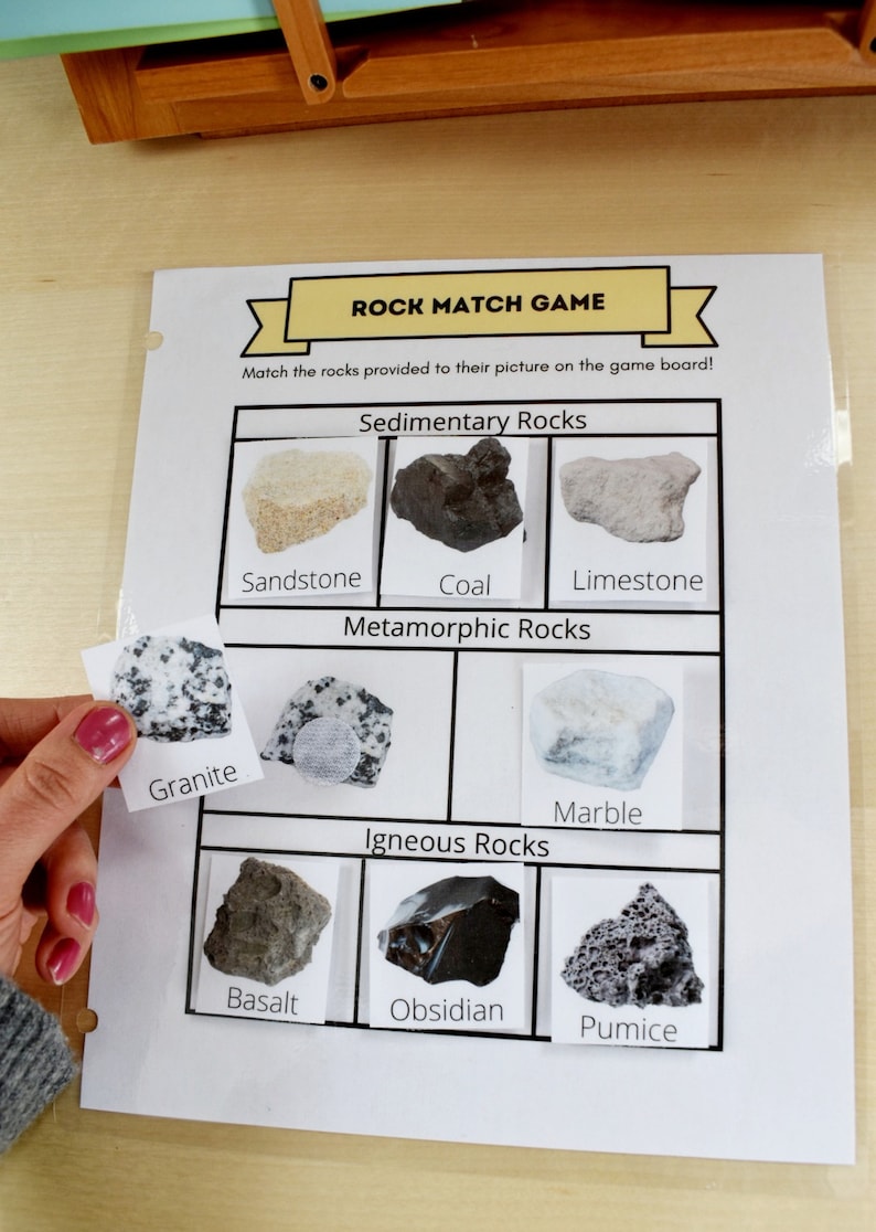 Printable Rock Match Game, Busy Book Page, Activities for Preschoolers ...