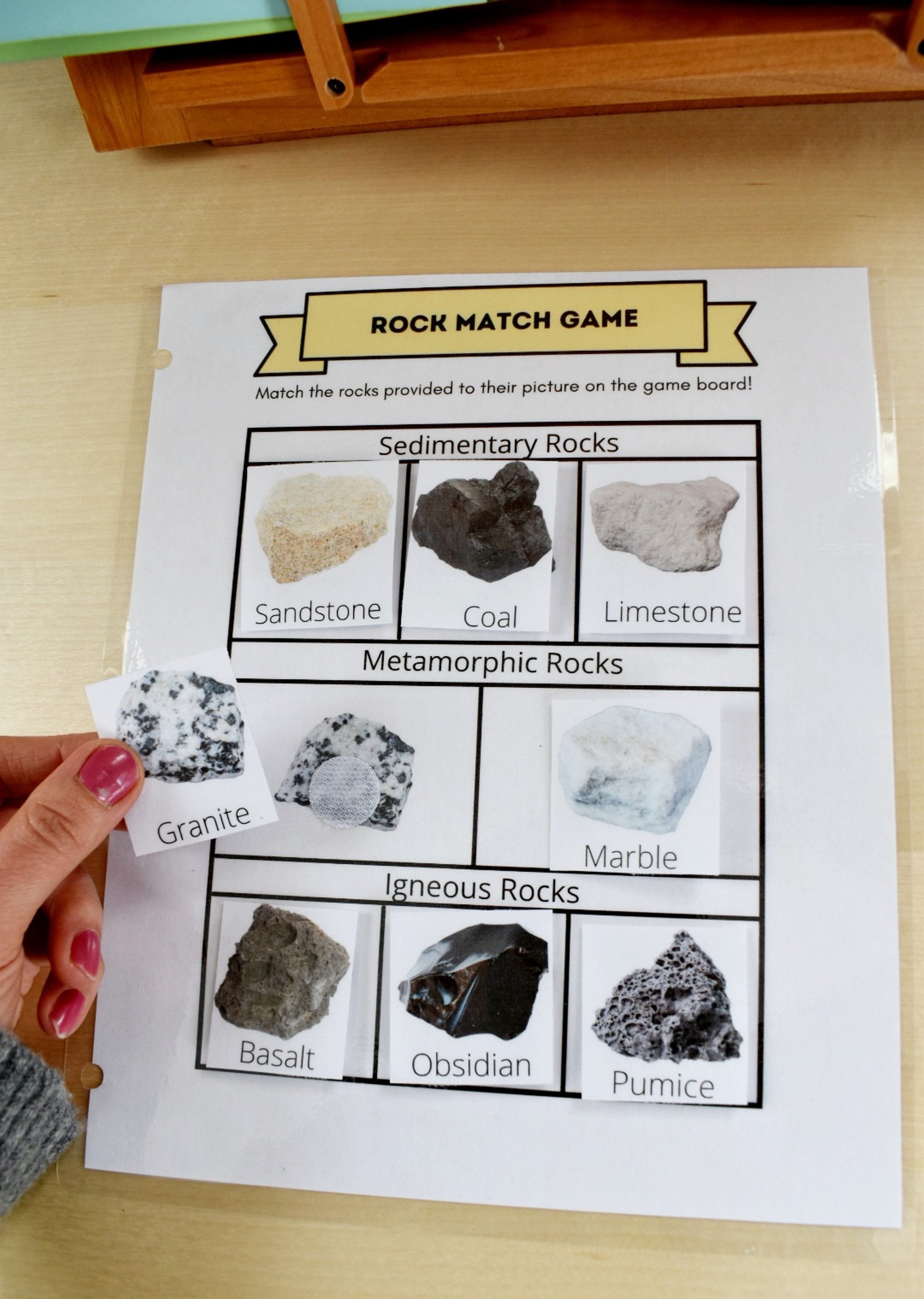 Printable Rock Match Game, Busy Book Page, Activities for Preschoolers ...