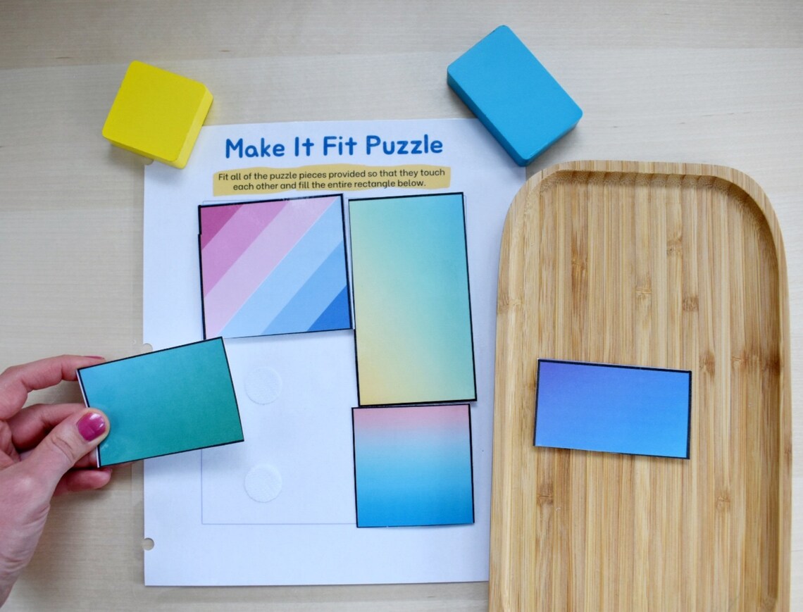 Printable Preschool Math Make It Fit Puzzle Game Activities - Etsy
