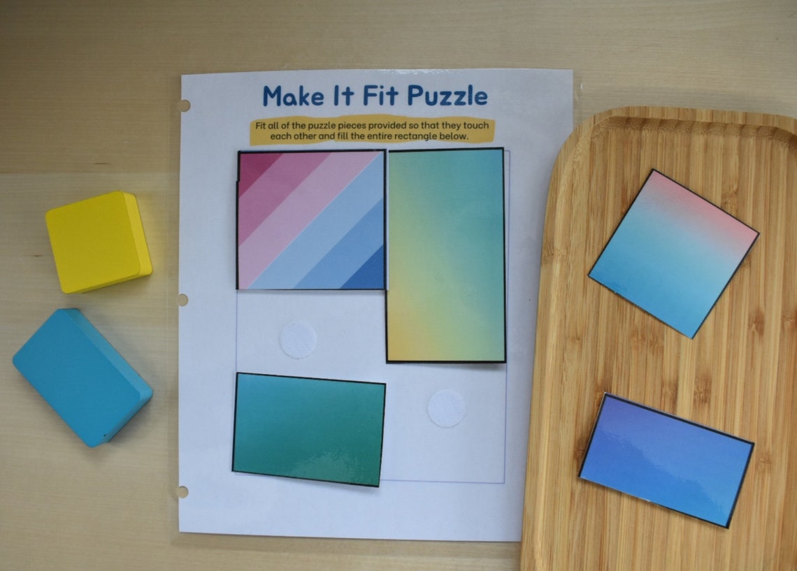 Printable Preschool Math Make It Fit Puzzle Game Activities - Etsy