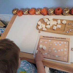 Marshmallow Counting Game, Math Worksheet, Counting Activity ...
