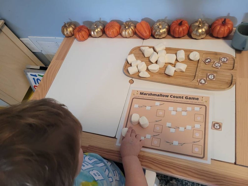 Marshmallow Counting Game, Math Worksheet, Counting Activity ...