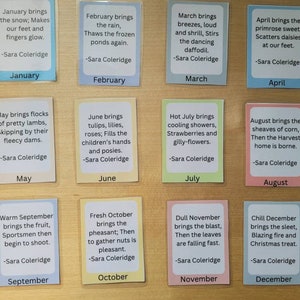 Months of the Year Flashcards, Watercolor Flashcards, Flashcards and ...