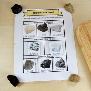 Printable Rock Match Game, Busy Book Page, Activities for Preschoolers ...