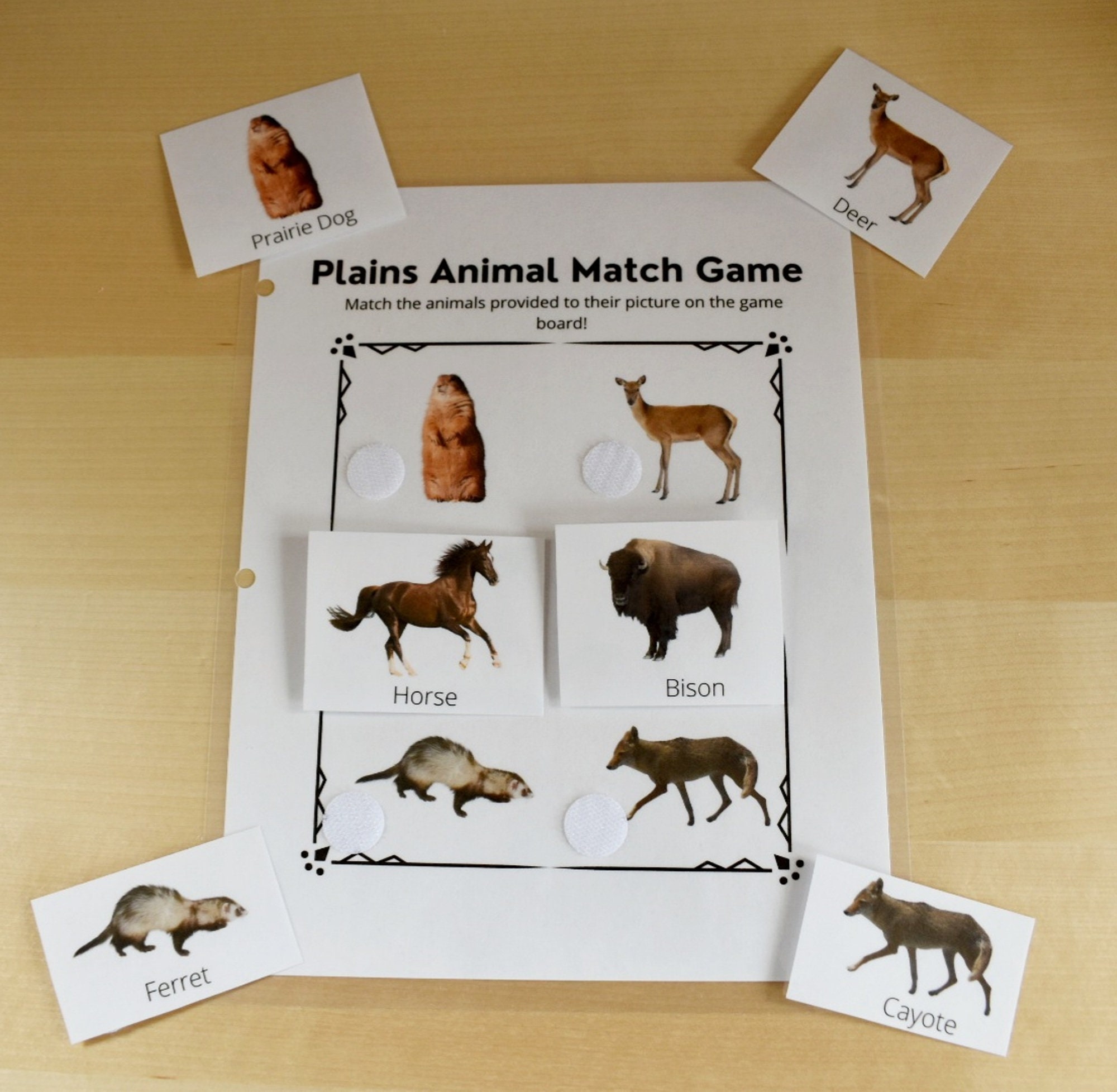 Plains Animal Matching Game, Activities for Preschoolers, Montessori ...