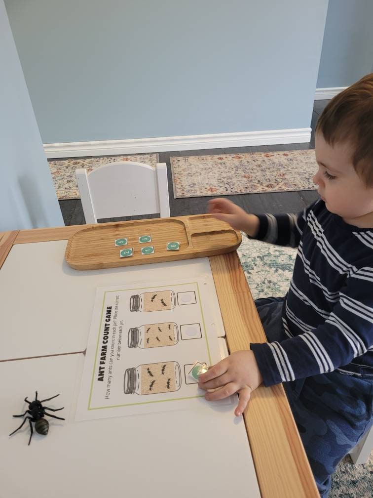 Ant Farm Count Game, Mathematics Worksheet, Home Learning, Homeschool ...