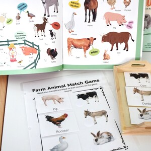 Farm Animal Matching Worksheet, Preschool Printable, Activities for ...