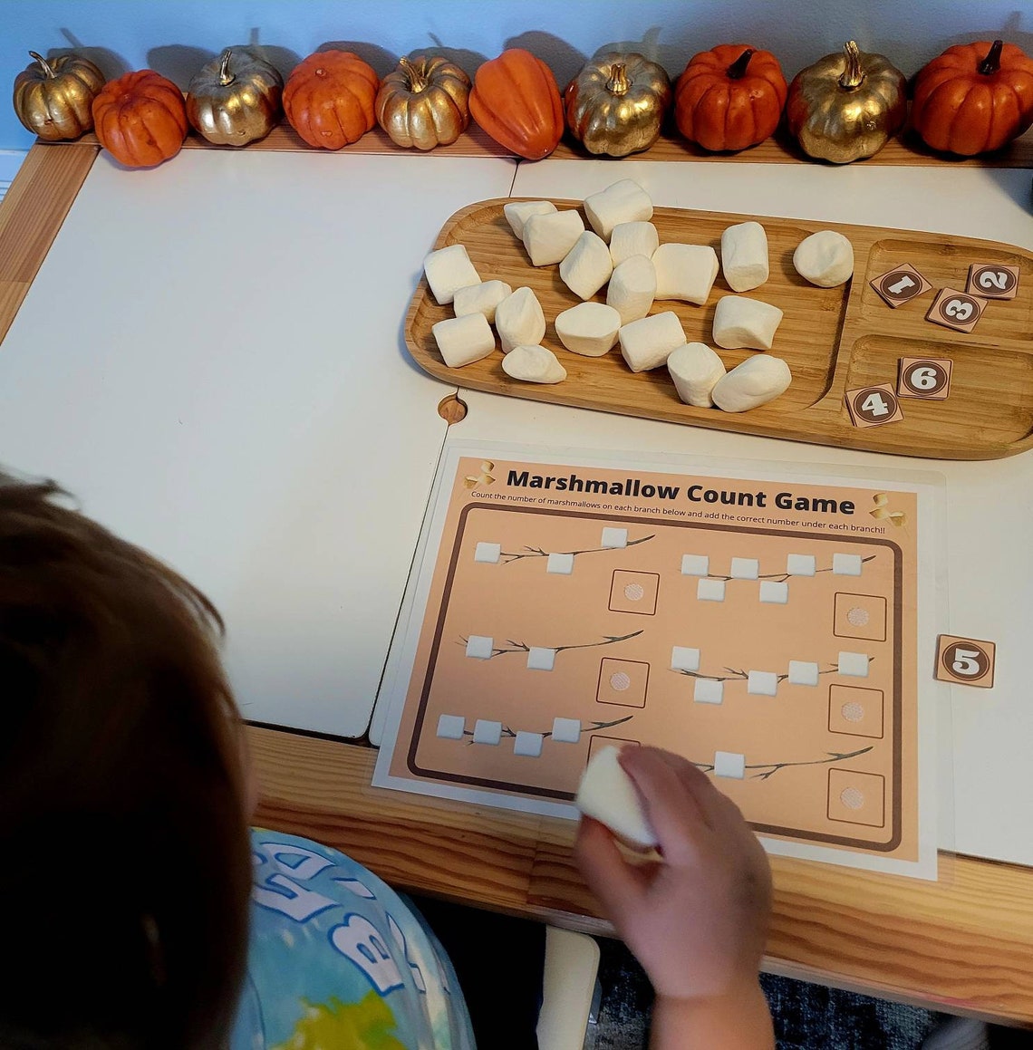 Marshmallow Counting Game Math Worksheet Counting Activity - Etsy