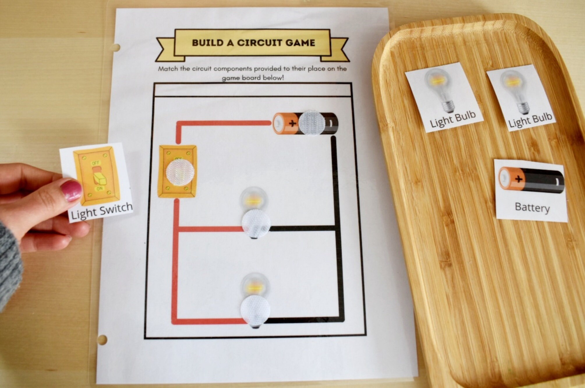 Physics Printable Worksheet, Parallel Electrical Circuit Matching Game ...