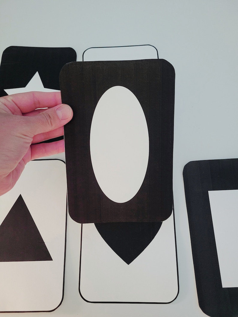 Printable Baby Sensory Cards, High Contrast Shapes Cards, Black and ...
