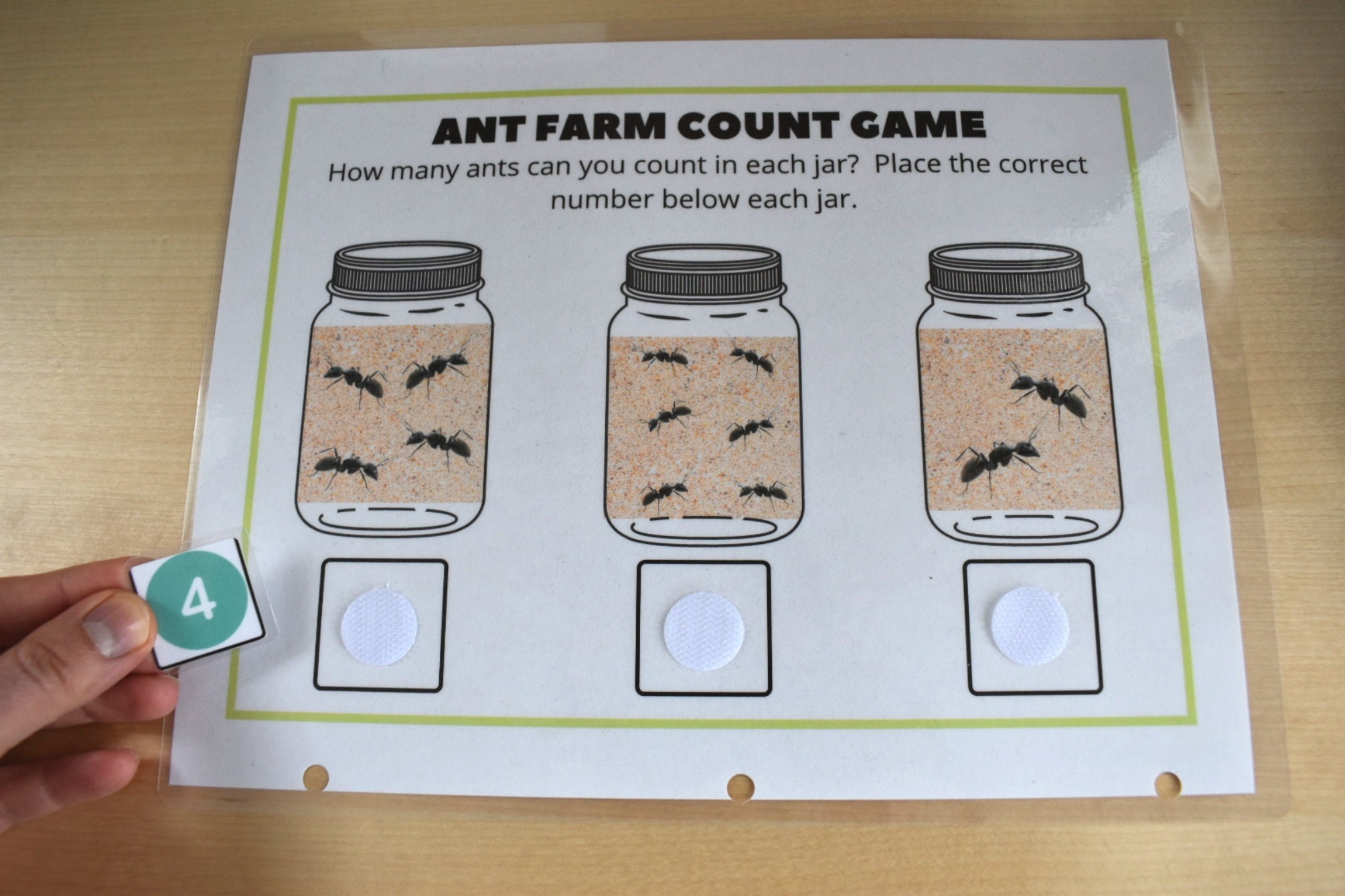 Ant Farm Count Game, Mathematics Worksheet, Home Learning, Homeschool ...