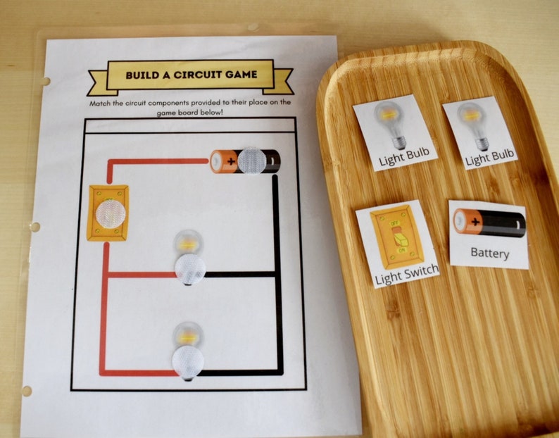Physics Printable Worksheet, Parallel Electrical Circuit Matching Game ...