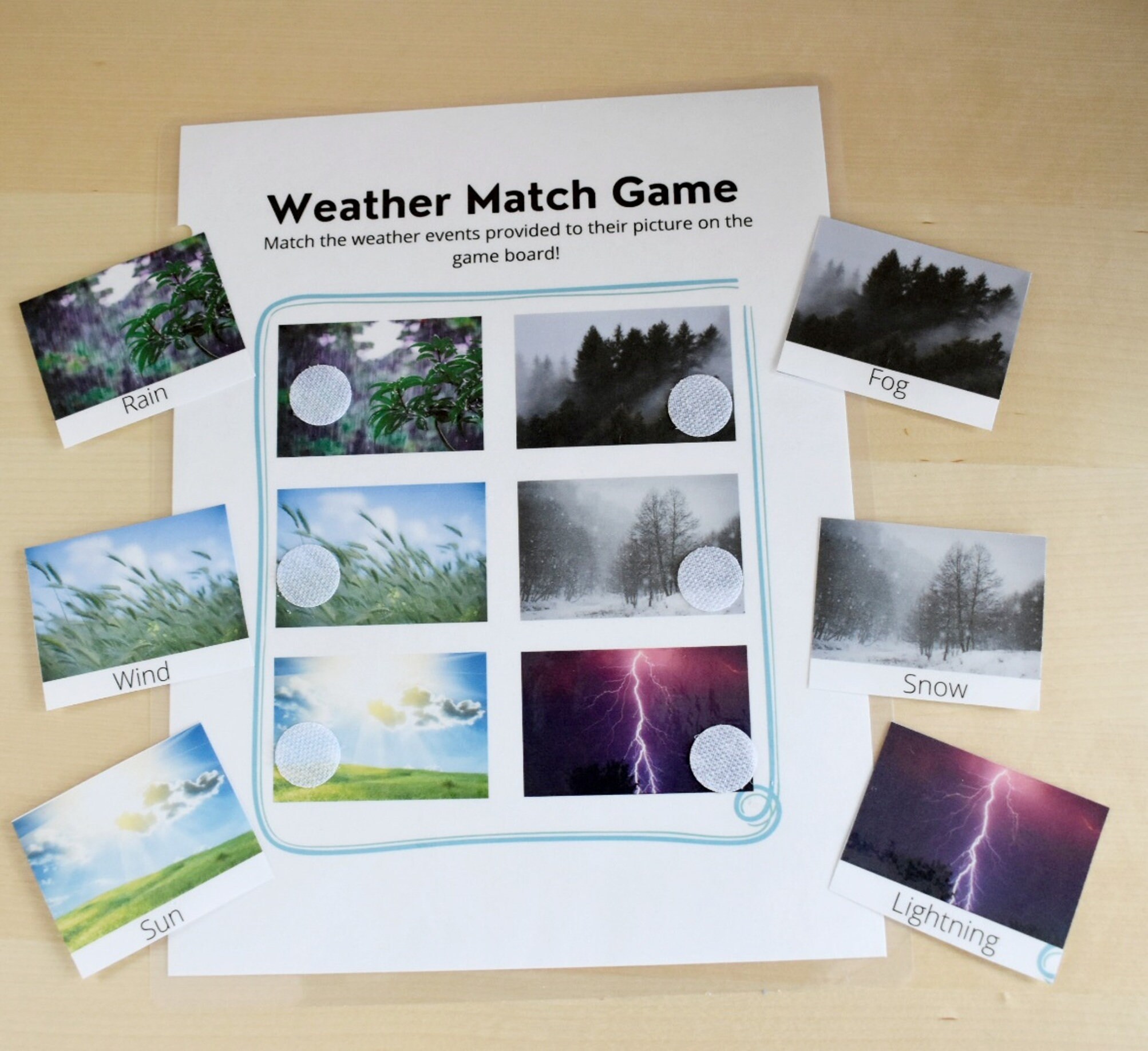 Printable Preschool Biology Weather and the Five Senses Worksheet ...