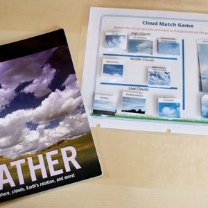 Printable Busy Book Page, Cloud Match Game, Preschool Weather Worksheet ...