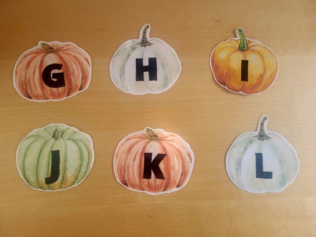 Pumpkin Alphabet Matching Cards, Printable Cards, Homeschool Resources ...