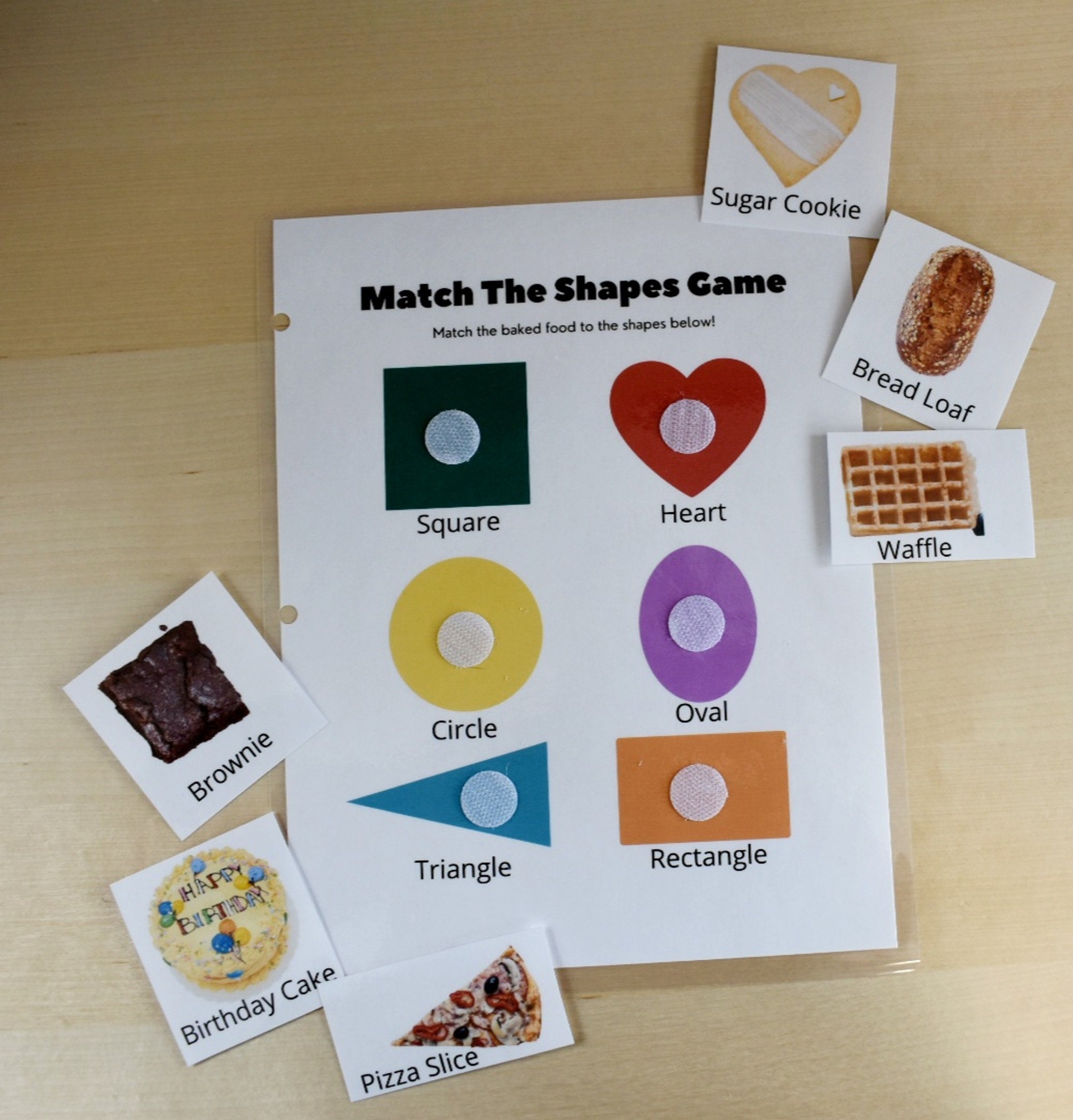 Food Shape Preschool Matching Game, Preschool Printable Worksheet, Busy ...