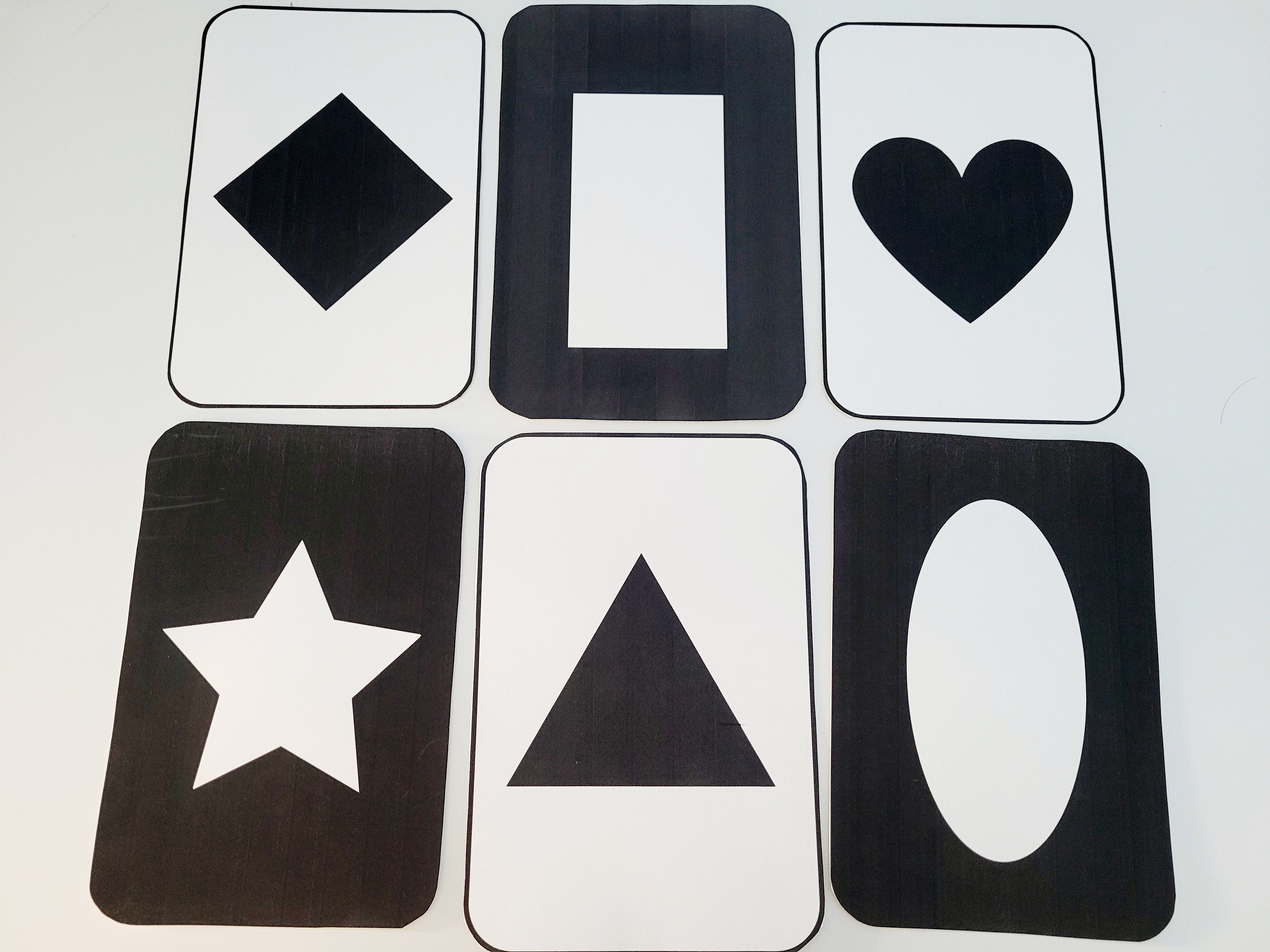 Printable Baby Sensory Cards, High Contrast Shapes Cards, Black and ...