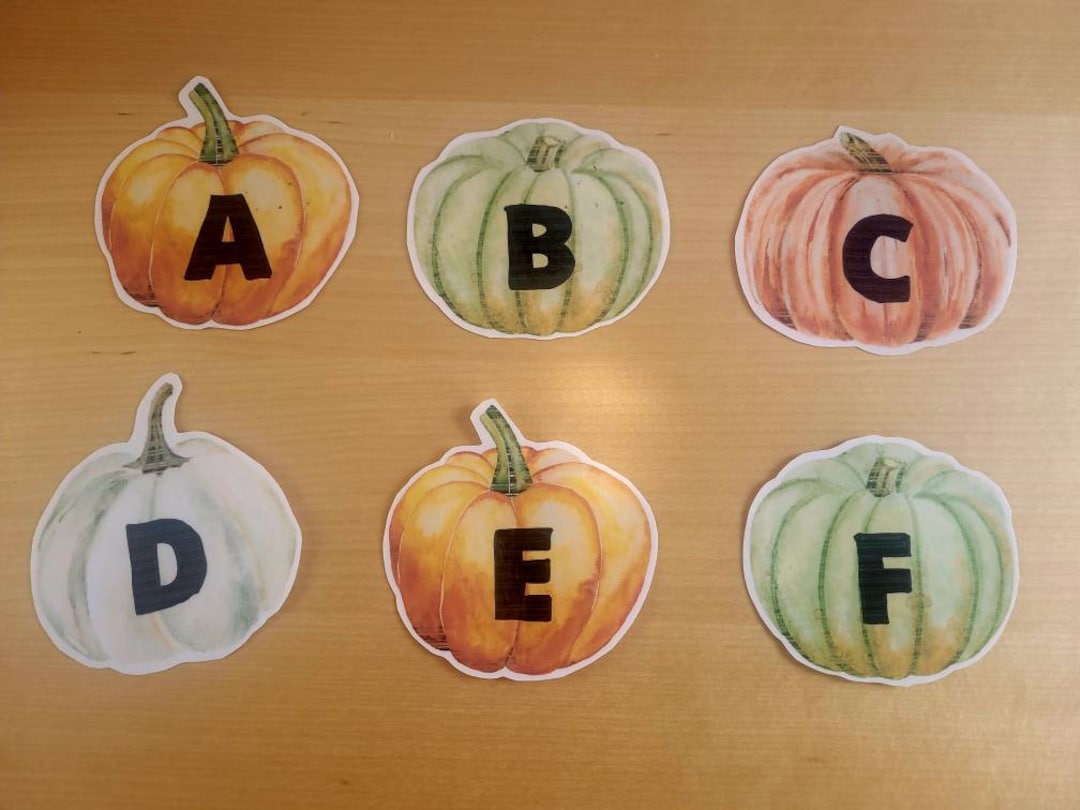 Pumpkin Alphabet Matching Cards, Printable Cards, Homeschool Resources ...