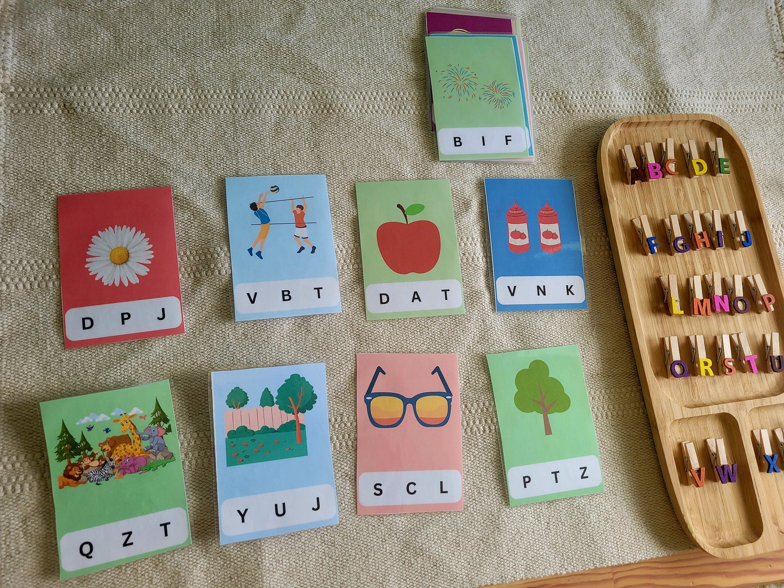 Phonics Cards, Summer Clip Cards, Summer Phonics Cards, Toddler ...