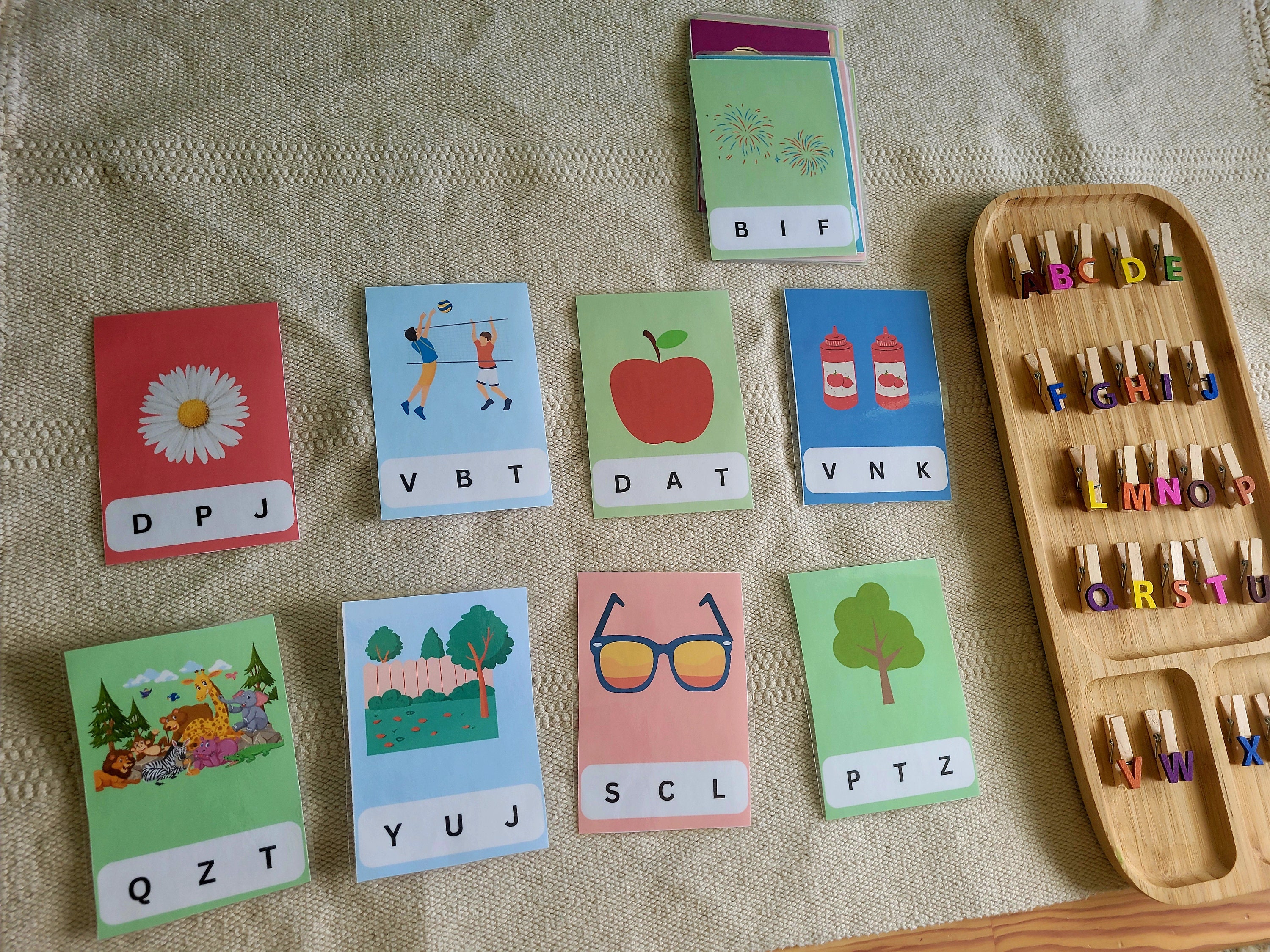 Phonics Cards, Summer Clip Cards, Summer Phonics Cards, Toddler ...