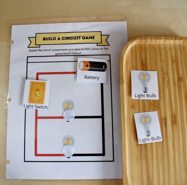 Physics Printable Worksheet, Parallel Electrical Circuit Matching Game ...