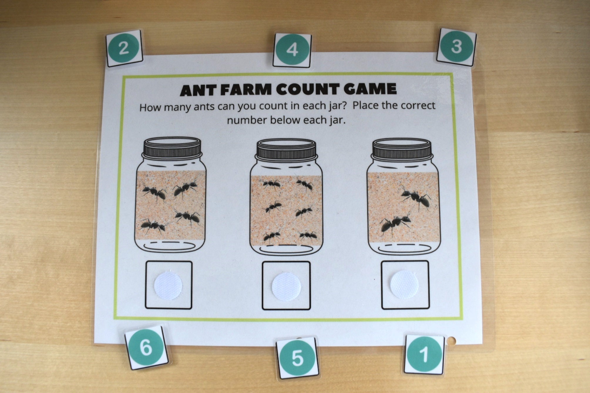 Ant Farm Count Game, Mathematics Worksheet, Home Learning, Homeschool ...