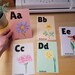 Flower Alphabet Cards, Watercolor Flower Cards, Toddler Activity ...